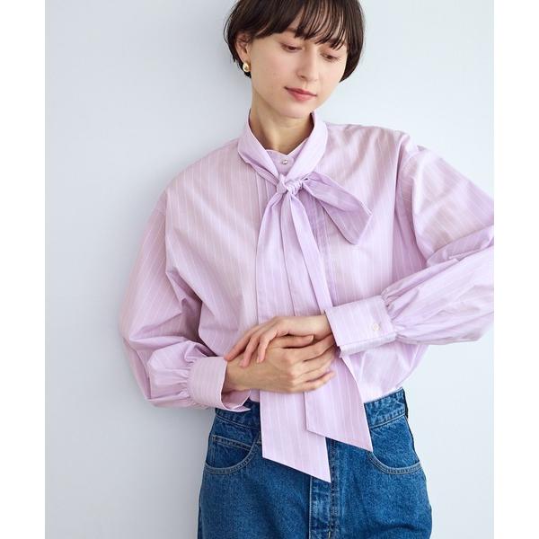 ZOZO問い合わせ番号:102741411ショップ:ROPE' PICNIC，ロぺピクニックブランド:ROPE' PICNIC，ロペピクニック商品名:ボウタイリボンシャツ/花粉ガード・防シワカテゴリ:トップス>シャツ/ブラウスブランド...