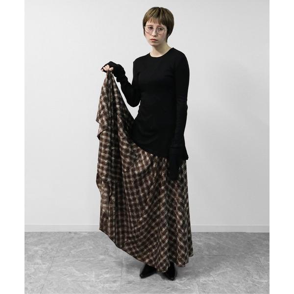 ZOZO問い合わせ番号:102741475ショップ:Auntie Rosa，アンティローザブランド:THE CELL.，ザセルドット商品名:パネル切替ボリュームチェックスカート　PANELLED VOLUME CHECK SKIRTカテゴリ...