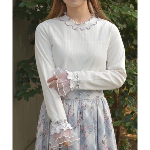 ZOZO問い合わせ番号:102741716ショップ:axes femme，アクシーズファムブランド:axes femme，アクシーズファム商品名:格子ラメチュールメロープルオーバーカテゴリ:トップス>Tシャツ/カットソーブランド品番:...