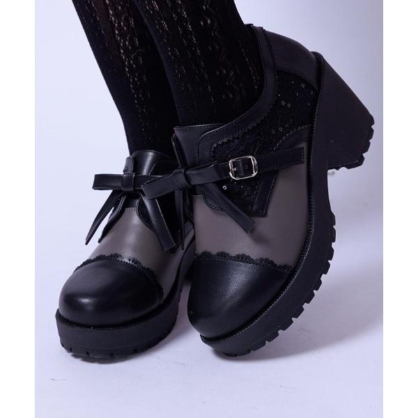 ZOZO問い合わせ番号:102741720ショップ:axes femme，アクシーズファムブランド:axes femme，アクシーズファム商品名:配色リボン×レースシューズカテゴリ:シューズ>パンプスブランド品番:TL621X133素...