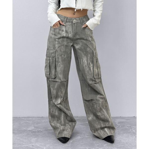 『タイムセール実施中』ZOZO問い合わせ番号:102750190ショップ:FOLLOWIN，フォロウィンブランド:FOLLOWIN，フォロウィン商品名:グラデーションフェード カーゴワイドカテゴリ:パンツ>カーゴパンツブランド品番:F...