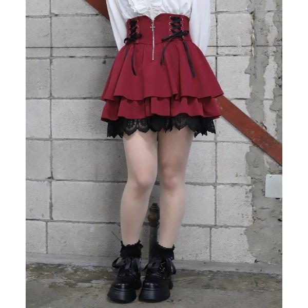 ZOZO問い合わせ番号:102785555ショップ:axes femme，アクシーズファムブランド:NIBBLE POISON，ニブルポイズン商品名:クロスチャームフリルミニスカートカテゴリ:スカート>スカートブランド品番:CI271...