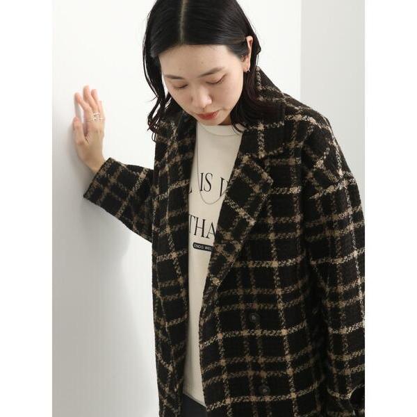 『セール実施中』参考価格：8，690円発売時期：2023年11月コンディション：B（目立つ使用感なし）使用感が少ない、または気にならないアイテムブランドタグ：汚れ全体的：毛玉参考商品名：ツイードチェックPコート参考品番：1304806-42...
