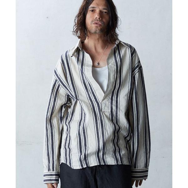 『セール実施中』参考価格：24，200円発売時期：2023年11月コンディション：B（目立つ使用感なし）使用感が少ない、または気にならないアイテム袖口・首周り：汚れ付属品：スペアボタン参考商品名：ms5500- DOBBYSTRIPE SH...