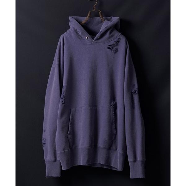 参考価格：22，000円発売時期：2023年11月コンディション：B（目立つ使用感なし）使用感が少ない、または気にならないアイテム全体的：色あせ参考商品名：WORN-OUT DAMAGE PULL HOODIE / ユーズド加工 ダメージ ...