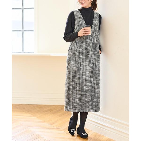 『セール実施中』参考価格：7，920円発売時期：2024年11月コンディション：A（使用感なし）数回使用した程度で使用感が感じられないアイテム参考商品名：《洗える・ストレッチ・シワになりにくい》正解 ツイードVネックジャンスカ【CF/クロス...