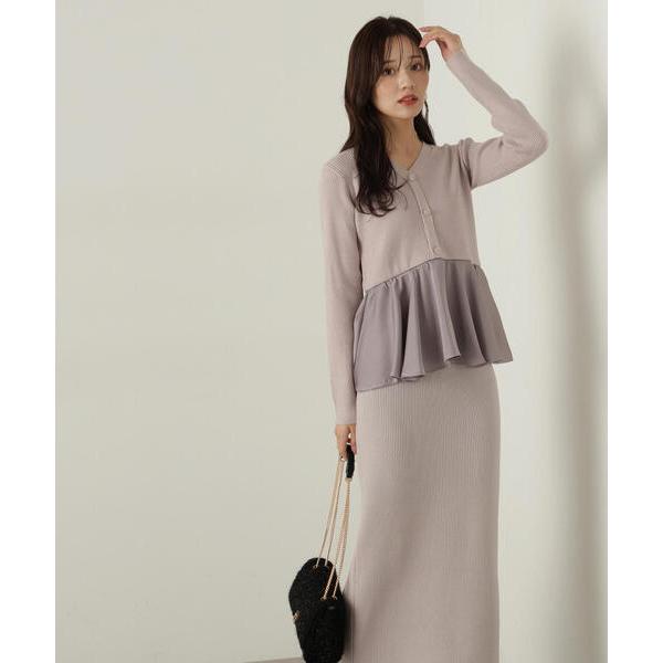 『セール実施中』参考価格：14，960円発売時期：2024年10月コンディション：A（使用感なし）数回使用した程度で使用感が感じられないアイテム参考商品名：ペプラムナローニットＳＥＴ　ＵＰ / 1214240510参考品番：121-4240...