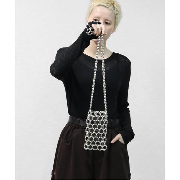ZOZO問い合わせ番号:102825942ショップ:Auntie Rosa，アンティローザブランド:THE CELL.，ザセルドット商品名:SILVERビーズ　スマホポーチ　BEADS MOBILE POUCHカテゴリ:PC・スマホグッズ/...