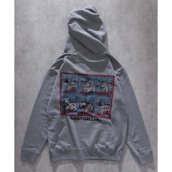 『セール実施中』参考価格：17，600円発売時期：2023年11月コンディション：B（目立つ使用感なし）使用感が少ない、または気にならないアイテム全体的：色あせ、毛玉参考商品名：TeSArtGALLeRy SWEAT PARKA / スウェ...