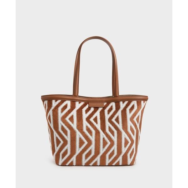 『セール実施中』参考価格：12，900円発売時期：2022年03月コンディション：B（目立つ使用感なし）使用感が少ない、または気にならないアイテム底：剥げ参考商品名：シャーロット ジャカードプリントトートバッグ / Charlot Jacq...