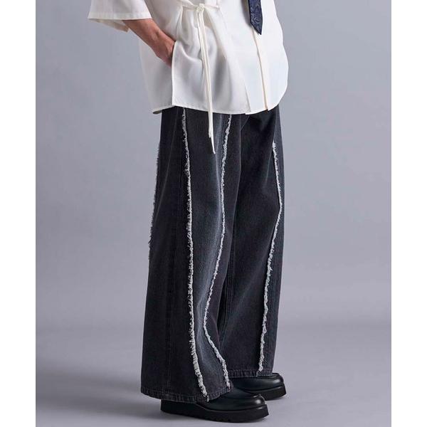 『タイムセール実施中』参考価格：6，600円発売時期：2024年02月コンディション：A（使用感なし）数回使用した程度で使用感が感じられないアイテム参考商品名：【 追加生産 】バイカラーフリンジスーパーワイドデニム参考品番：2024-A-A...