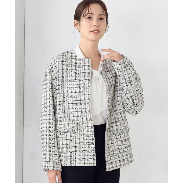 『タイムセール実施中』参考価格：12，800円発売時期：2024年01月コンディション：B（目立つ使用感なし）使用感が少ない、または気にならないアイテム前身頃・後身頃：ほつれ参考商品名：ファンシー　ツイード　ジャケット参考品番：12-20J...