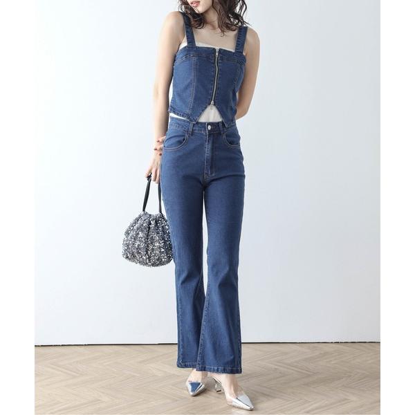 『セール実施中』参考価格：9，800円発売時期：2024年07月コンディション：B（目立つ使用感なし）使用感が少ない、または気にならないアイテムポケット：ほつれすそ周り：汚れ参考商品名：ジップアップビスチェ＆フレアパンツ参考品番：asess...