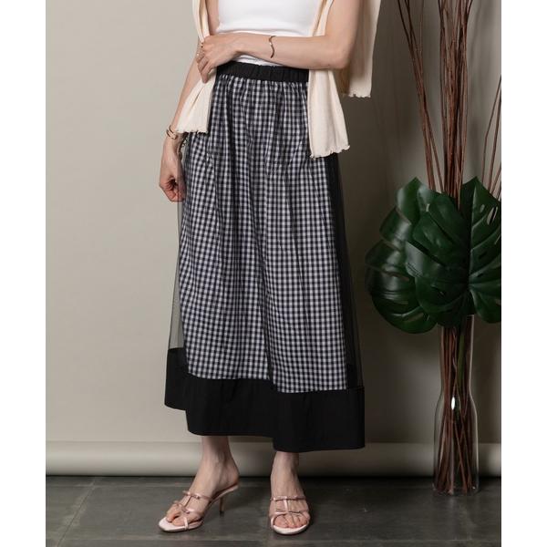 『タイムセール実施中』参考価格：6，490円発売時期：2024年04月コンディション：A（使用感なし）数回使用した程度で使用感が感じられないアイテム参考商品名：チュール　チェック　フレアーロングスカート参考品番：24P54023【商品に関す...