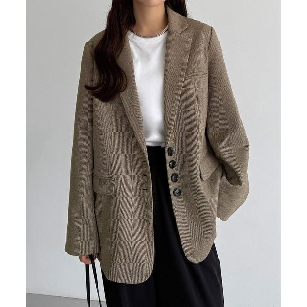『セール実施中』参考価格：9，759円発売時期：2025年08月コンディション：A（使用感なし）数回使用した程度で使用感が感じられないアイテム参考商品名：ボタンデザインヘリンボーンテーラードジャケット参考品番：frca034-497【商品に...