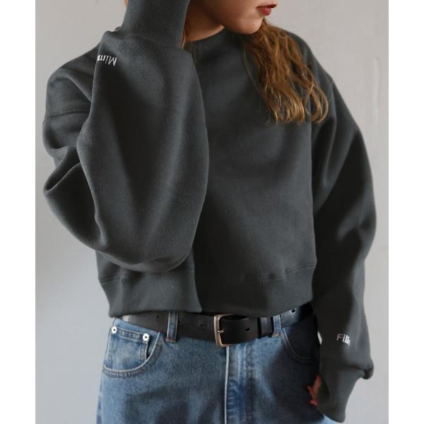 『セール実施中』参考価格：4，400円発売時期：2024年09月コンディション：C（やや使用感あり）使用感があり、やや気になる傷や汚れがあるアイテム全体的：色あせ、保管上のにおいがします。前身頃：汚れ袖口：毛玉参考商品名：袖刺繍クロップド丈...