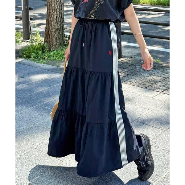 『セール実施中』参考価格：6，930円発売時期：2025年08月コンディション：A（使用感なし）数回使用した程度で使用感が感じられないアイテム参考商品名：【U.S. POLO ASSN. 】ティアードスカート参考品番：PGL1052101A...