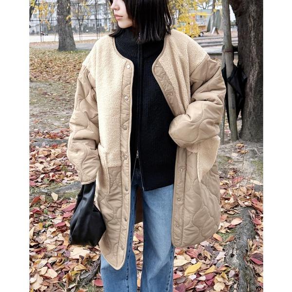 『タイムセール実施中』参考価格：7，920円発売時期：2022年10月コンディション：A（使用感なし）数回使用した程度で使用感が感じられないアイテム参考商品名：ノーカラーボア×ひょうたんキルトコート参考品番：y9961【商品に関する注意事項...