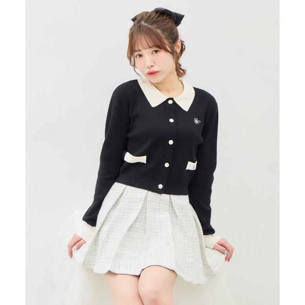 ZOZO問い合わせ番号:102967715ショップ:INGNI，イングブランド:INGNI，イング商品名:襟付配色金ボタンニットカーディガンカテゴリ:トップス>カーディガン/ボレロブランド品番:1261-600096素材:レーヨン80...