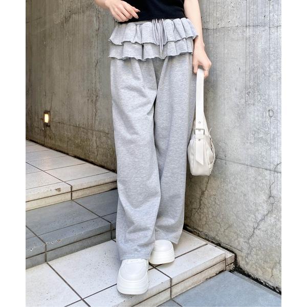 『タイムセール実施中』ZOZO問い合わせ番号:102968126ショップ:INGNI，イングブランド:INGNI，イング商品名:フリルスウェットパンツカテゴリ:パンツ>スウェットパンツブランド品番:1999-300203素材:ポリエス...