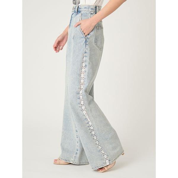 ZOZO問い合わせ番号:103004239ショップ:FRAY I.D，フレイ アイディーブランド:FRAY I.D，フレイアイディー商品名:サイドラインワイドデニムパンツカテゴリ:パンツ>デニムパンツブランド品番:FWFP261080...