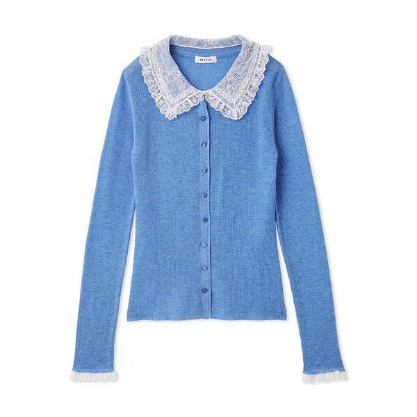 ZOZO問い合わせ番号:103004247ショップ:FRAY I.D，フレイ アイディーブランド:FRAY I.D，フレイアイディー商品名:レースカラーニットカーディガンカテゴリ:トップス>カーディガン/ボレロブランド品番:FWNT2...