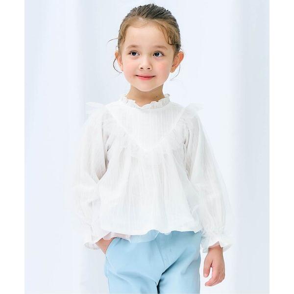 ZOZO問い合わせ番号:103004334ショップ:F.O.Online Store，エフオーオンラインストアブランド:apres les cours，アプレレクール商品名:チュールヨークフリルブラウス_ジュニア対応カテゴリ:トップス&gt...