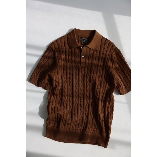 ZOZO問い合わせ番号:103004642ショップ:BEAMS MEN，ビームス メンブランド:BEAMS PLUS，ビームスプラス商品名:Knit Polo Cableカテゴリ:トップス>ポロシャツブランド品番:38-02-0058...