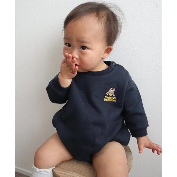 ZOZO問い合わせ番号:103004917ショップ:CIAOPANIC TYPY，チャオパニックティピーブランド:CIAOPANIC TYPY，チャオパニックティピー商品名:【BABY】DOG刺繍スウェットロンパース/WEB限定カラーありカ...