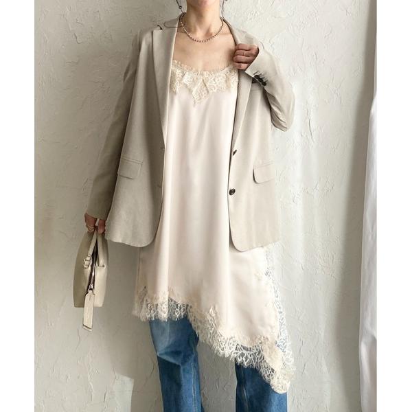 『タイムセール実施中』ZOZO問い合わせ番号:103005005ショップ:wears，ウェアーズブランド:She's Closet，シーズクローゼット商品名:アシンメトリーロング丈サイドスリットサテンレースキャミソールカテゴリ:トップス&g...