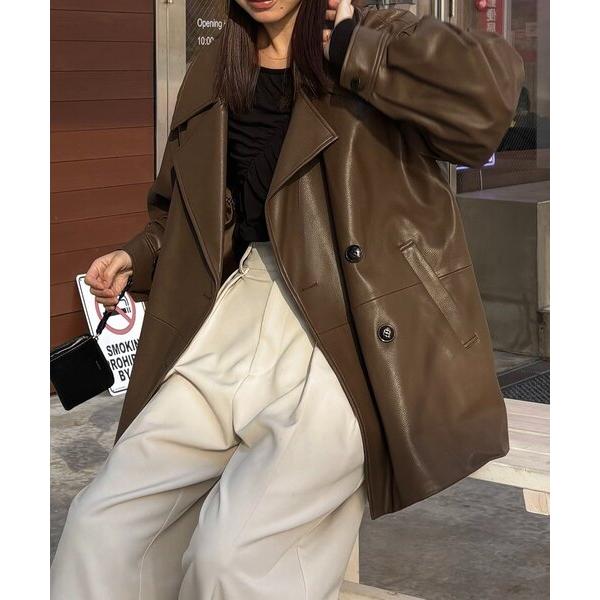 『セール実施中』ZOZO問い合わせ番号:103005333ショップ:CAPRICIEUX LE'MAGE，カプリシュレマージュブランド:CAPRICIEUX LE'MAGE，カプリシューレマージュ商品名:【サイズ展開あり】レザーミドルコート...