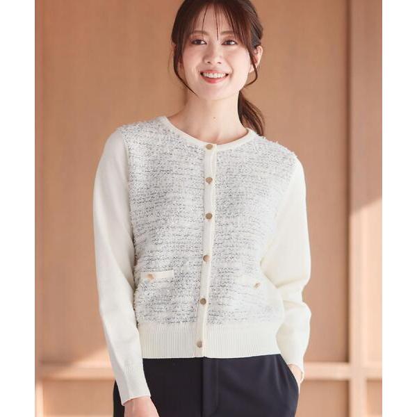 『タイムセール実施中』ZOZO問い合わせ番号:103005811ショップ:Reflect，リフレクトブランド:Reflect，リフレクト商品名:【着映え◎】ツイード風ニットカーディガンカテゴリ:トップス>カーディガン/ボレロブランド品...
