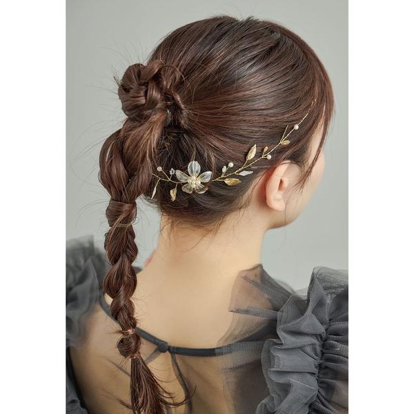 ZOZO問い合わせ番号:103006107ショップ:bflat，ビーフラットブランド:niana，ニアナ商品名:アメリカンフラワーヘッドドレス ヘアアクセサリー ヘアピン 結婚式 二次会 成人式 同窓会 お呼ばれ オケージョン ウェディング...