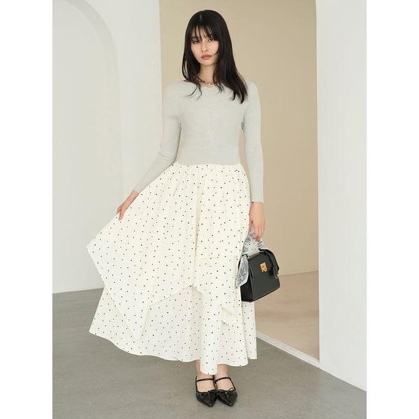 ZOZO問い合わせ番号:103006309ショップ:LILY BROWN，リリー ブラウンブランド:LILY BROWN，リリーブラウン商品名:ニットドッキングワンピースカテゴリ:ワンピース/ドレス>ワンピースブランド品番:LWNO2...