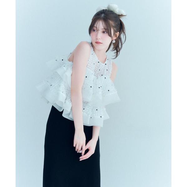 ZOZO問い合わせ番号:103006339ショップ:SNIDEL，スナイデルブランド:SNIDEL，スナイデル商品名:ラッフルジャガードボリュームブラウスカテゴリ:トップス>シャツ/ブラウスブランド品番:SWFB261175素材:表地...