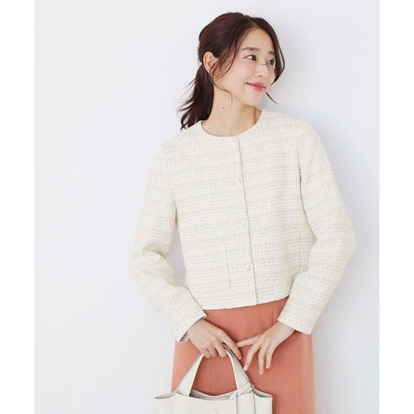 『タイムセール実施中』ZOZO問い合わせ番号:103006498ショップ:COUP DE CHANCE，クードシャンスブランド:COUP DE CHANCE，クードシャンス商品名:【ON/OFF着回し】カラーツイードジャケットカテゴリ:ジャ...