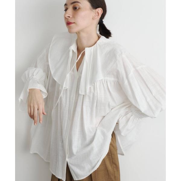 ZOZO問い合わせ番号:103006522ショップ:YARD PLUS/AUNT MARIE'S，ヤードプリュス/アントマリーズブランド:Libra Cue，リブラ キュー商品名:ビックフリルカラーブラウスカテゴリ:トップス>シャツ/...