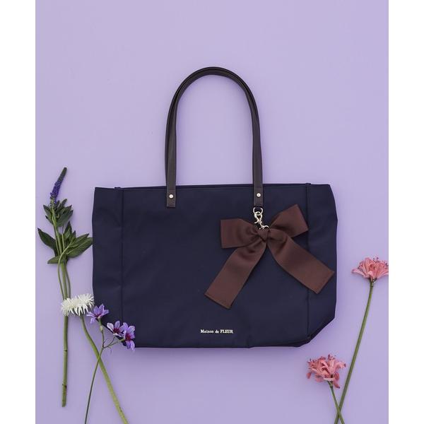 ZOZO問い合わせ番号:103006580ショップ:Maison de FLEUR，メゾン ド フルールブランド:Maison de FLEUR，メゾンドフルール商品名:リボンチャーム付き3ルームトートバッグカテゴリ:バッグ>トートバ...