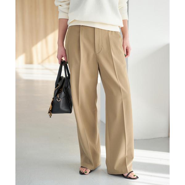 ZOZO問い合わせ番号:103006588ショップ:Spick &amp; Span，スピック アンド スパンブランド:Spick &amp; Span，スピックアンドスパン商品名:ドレープチノ1タックストレートパンツカテゴリ:パンツ&gt...