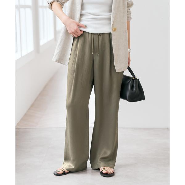 ZOZO問い合わせ番号:103006590ショップ:Spick &amp; Span，スピック アンド スパンブランド:Spick &amp; Span，スピックアンドスパン商品名:《新色有り / 追加》ワッシャーサテンイージーパンツカテゴ...