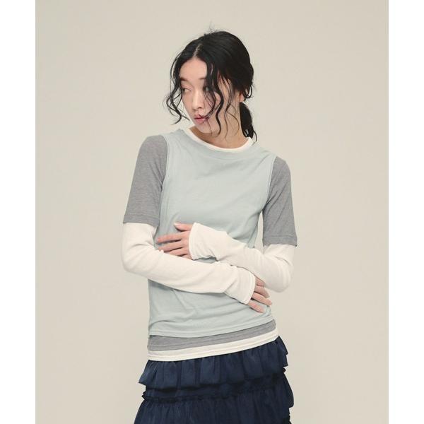 ZOZO問い合わせ番号:103006880ショップ:JEANASIS，ジーナシスブランド:JEANASIS，ジーナシス商品名:【eL】3Piece Layered Pullover/641214カテゴリ:トップス>Tシャツ/カットソー...