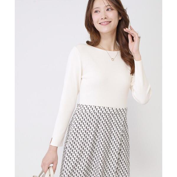 『タイムセール実施中』ZOZO問い合わせ番号:103006924ショップ:COUP DE CHANCE，クードシャンスブランド:COUP DE CHANCE，クードシャンス商品名:【手洗い可】異素材ドッキングワンピースカテゴリ:ワンピース/...