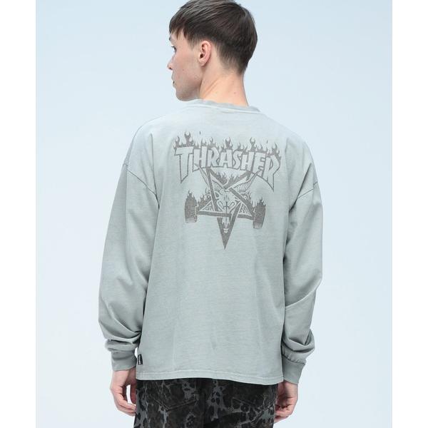 『セール実施中』ZOZO問い合わせ番号:103007017ショップ:SAKAZEN，サカゼンブランド:THRASHER，スラッシャー，SAKAZEN，サカゼン商品名:THRASHER (スラッシャー) バックプリント 長袖 Tシャツ ロンT...