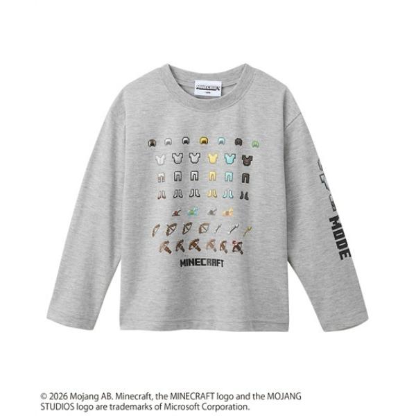 ZOZO問い合わせ番号:103007326ショップ:nissen，ニッセンブランド:QUNTSTYLE，キュントスタイル商品名:【MINECRAFT】長袖プリントTシャツカテゴリ:トップス>Tシャツ/カットソーブランド品番:BML02...