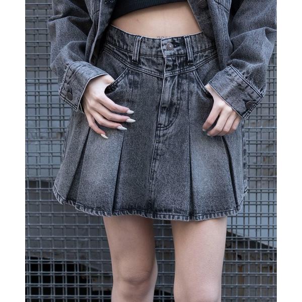 ZOZO問い合わせ番号:103007529ショップ:WEGO，ウィゴーブランド:WEGO，ウィゴー商品名:WEGO/【26年春新作】デニムプリーツミニスカートカテゴリ:スカート>デニムスカートブランド品番:WE26SS02-L0002...