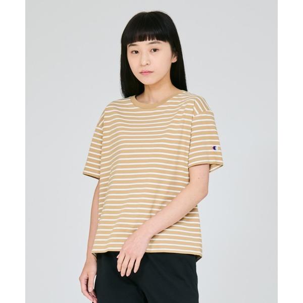 ZOZO問い合わせ番号:103007914ショップ:Champion，チャンピオンブランド:Champion，チャンピオン商品名:【Champion/チャンピオン】レディース ボーダーショートスリーブポケットTシャツカテゴリ:トップス&gt...