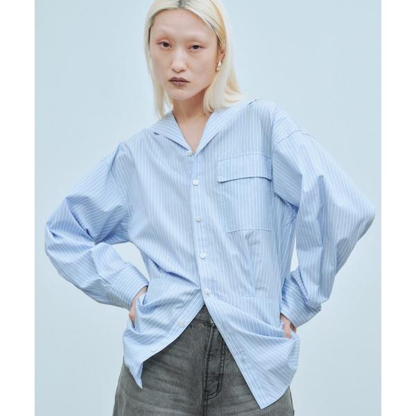 ZOZO問い合わせ番号:103008123ショップ:THINGS THAT MATTER，シングスザットマターブランド:THINGS THAT MATTER，シングス ザット マター商品名:SAILOR BLOUSING STRIPE SH...