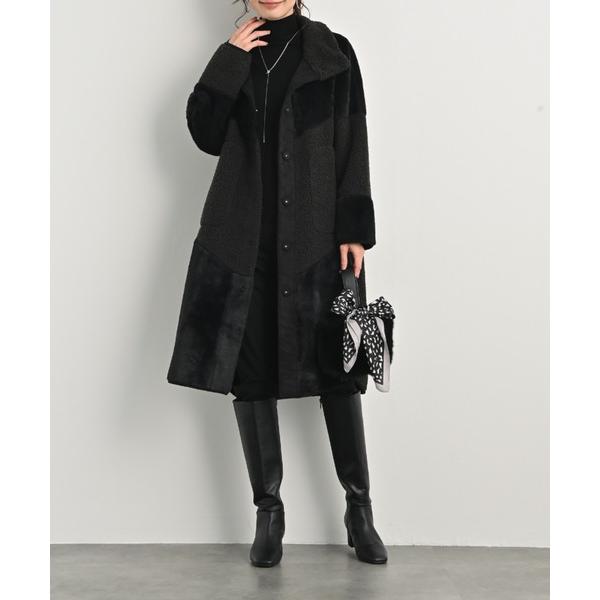 『セール実施中』参考価格：18，000円発売時期：2025年09月コンディション：B（目立つ使用感なし）使用感が少ない、または気にならないアイテム全体的：汚れ参考商品名：洗えるリバーシブルフェイクムートンコート | スタンドネック リバーシ...