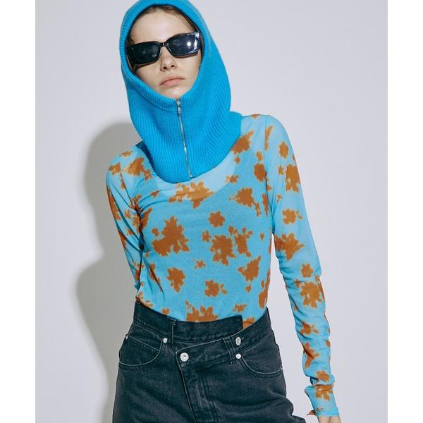 『セール実施中』参考価格：13，200円発売時期：2022年09月コンディション：A（使用感なし）数回使用した程度で使用感が感じられないアイテム参考商品名：Flower High Neck Sheer Top/フラワーハイネックトップ【MA...