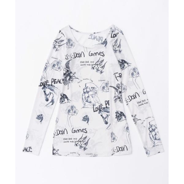 『セール実施中』参考価格：13，750円発売時期：2024年02月コンディション：A（使用感なし）数回使用した程度で使用感が感じられないアイテム参考商品名：Hand Illustration Printed Tops/ハンドイラストプリント...